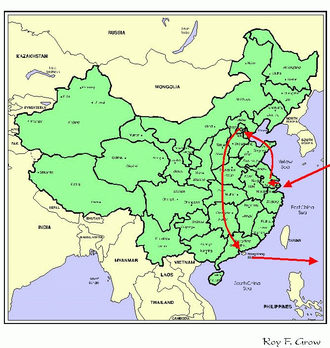 Carleton College, Comparing China & Mexico, China Trip Map